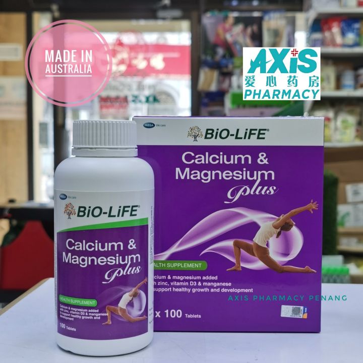 Bio-Life Calcium & Magnesium Plus 100 Tablet Exp: 05/2026 | Lazada