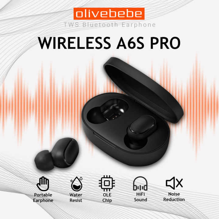 A6S pro Earbuds Portable Bluetooth Earphone TWS Wireless Stereo Handfree for All cellphone | Lazada