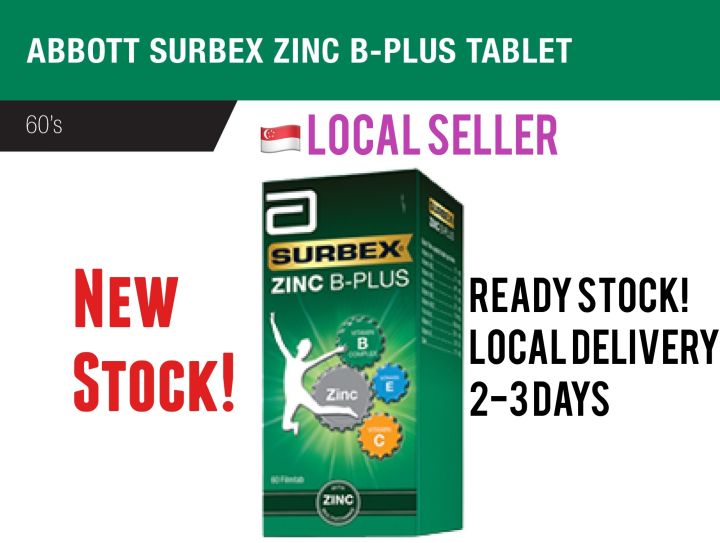 Surbex Zinc B-Plus 60s Expiry 2025 onwards | Lazada Singapore