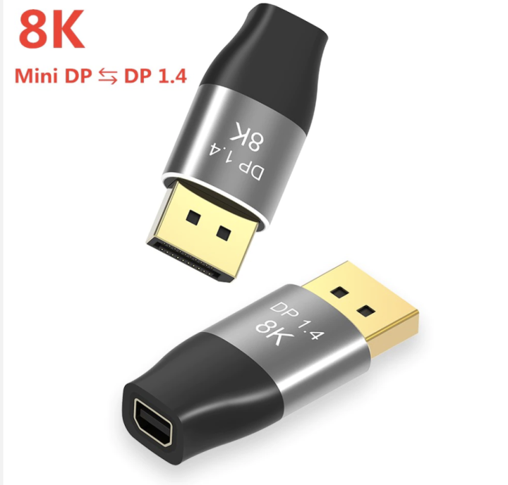 Mini DP To DP DP Ver 1.4การแปลงแบบสองทิศทางสนับสนุน8K 60Hz 4K 144hz ...