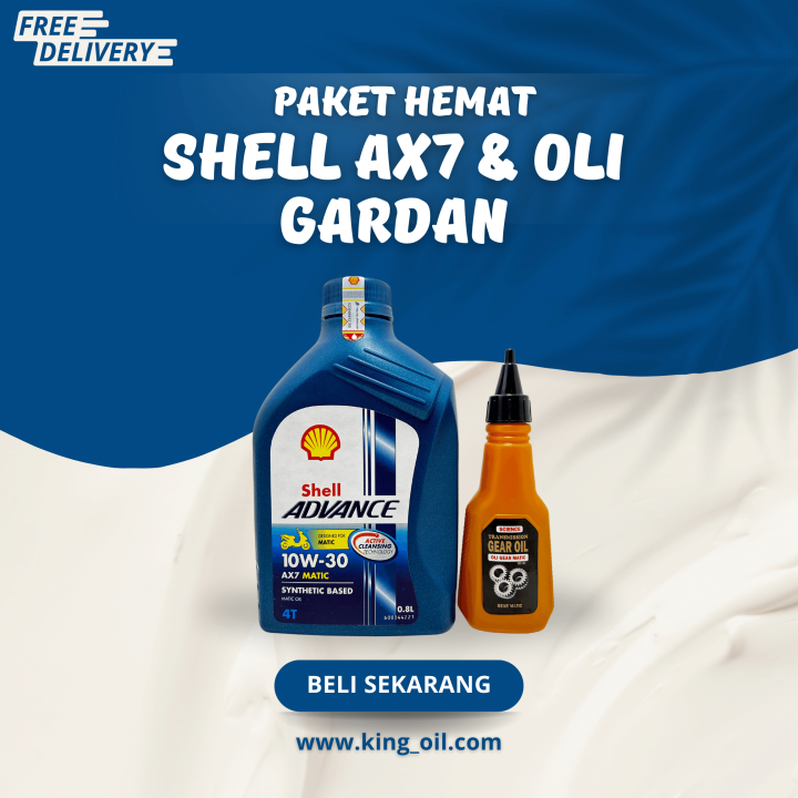 Paket Oli Shell Advance AX7 800ml & Oli Gardan Matic 100ml | Lazada ...