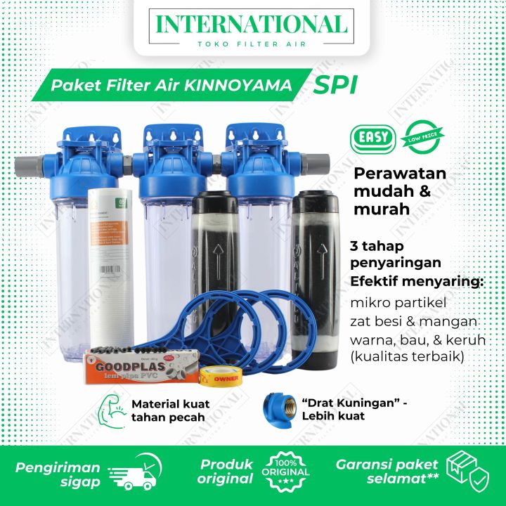 Paket Filter Air Penjernih Air Sumur Tanah Kuning 3 tahap 10 ...