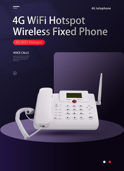 4G 3G Fixed Wireless GSM Desk Phone SIM Card Mobile Home Office Desktop ...