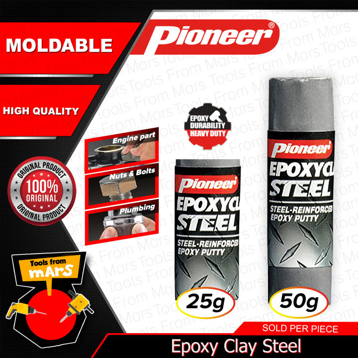 PIONEER Epoxy Clay AQUA 28.5g | 50g Steel-Reinforced Epoxy In 30 ...
