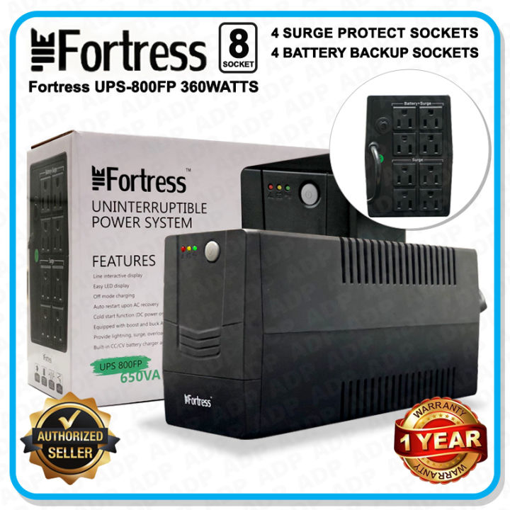 Fortress UPS-800FP 650va 8 Sockets UPS (Uninterruptible Power Supply ...