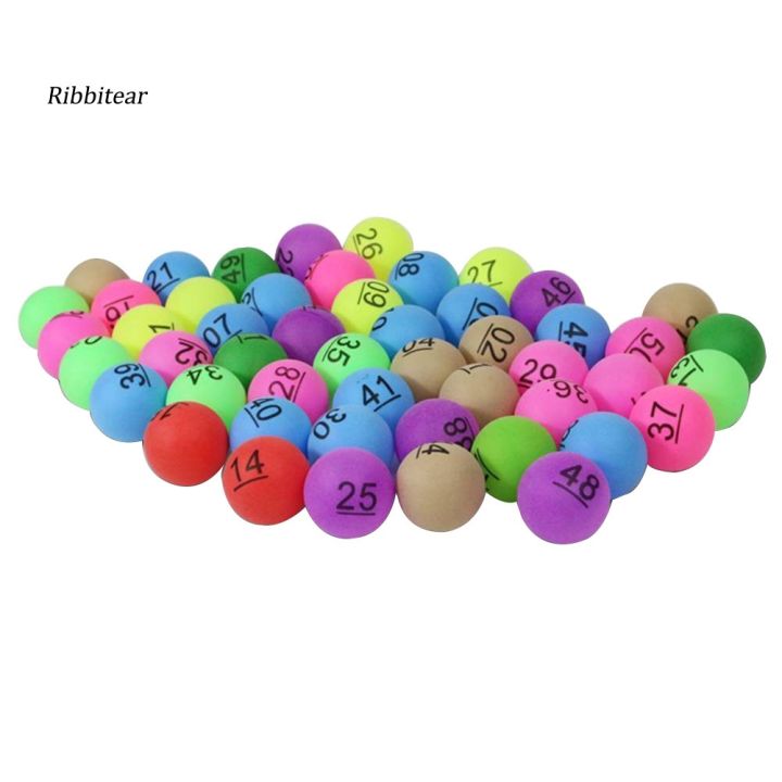 RIB 50Pcs Number 1-200 Assorted Color Dip Gaming Lottery Ping Pong ...