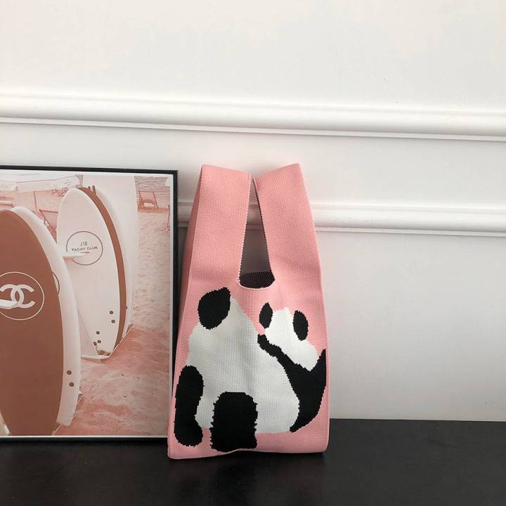 Panda knit big bag cross border aliexpress hand held | Lazada PH