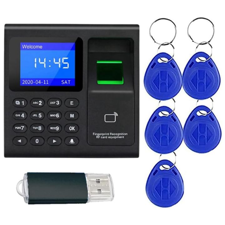 Time Attendance Machine Fingerprint Password Time Clock for Employee ...
