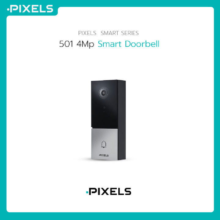 [ฟรี Micro SD Card 32GB] PIXELS PS-5G501Ai Wi-Fi (Smart Doorbell) 4MP กล้องสมาร์ตดอร์เบลอัจฉริยะ ...