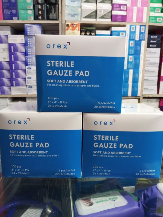 OREX STERILE GAUZE PAD 4" X 4" - (8PLY) | Lazada PH