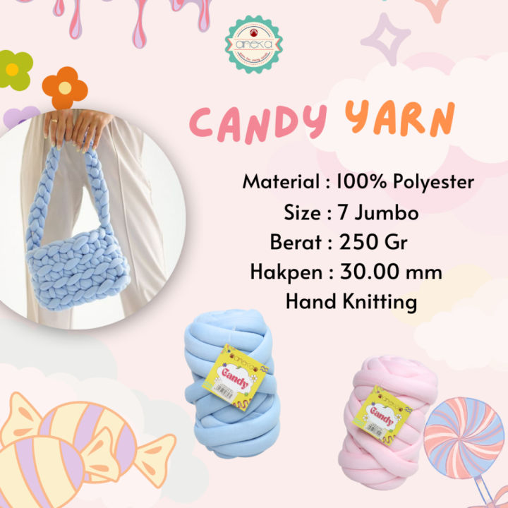 KATALOG - Benang Rajut Candy / Chunky Yarn | Lazada Indonesia