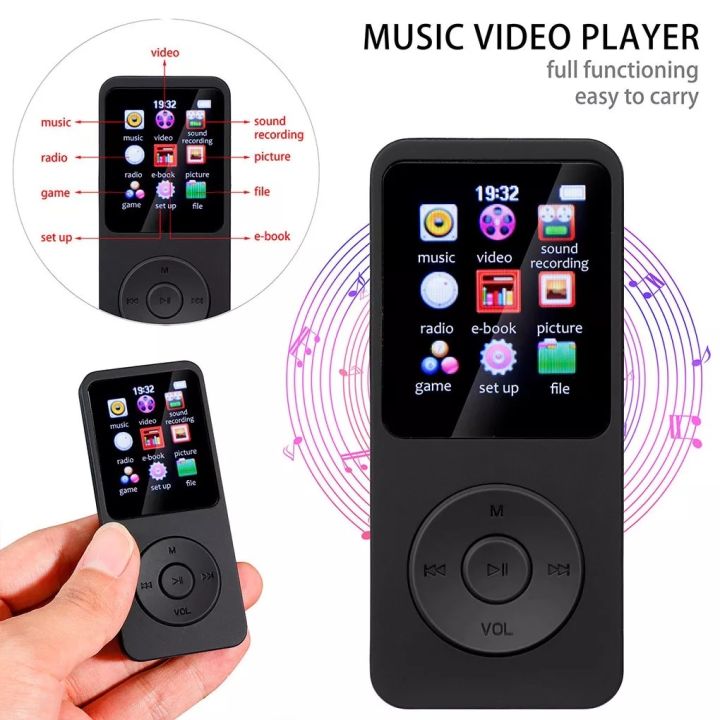 Mini Portable MP3 MP4 Music Player Hi-Fi Audio Video Player LCD Screen ...
