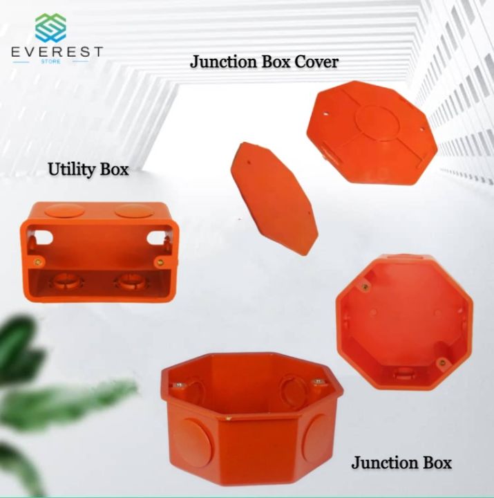 Junction Box / Utility Box / Cover Pvc Orange | Lazada PH
