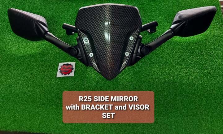 Aerox V1, V2 R25 side mirror with bracket and visor 1 SET | Lazada PH