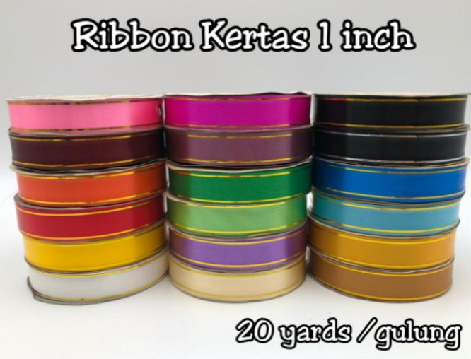 Gold Edge PVC Ribbon 18mm/Ribon PVC | Lazada