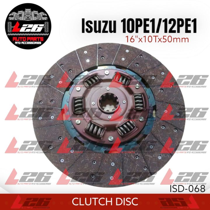 Isuzu 10PE1 12PE1 CLUTCH DISC/CLUTCH PLATE 16"x10Tx50mm w/ transmission ...
