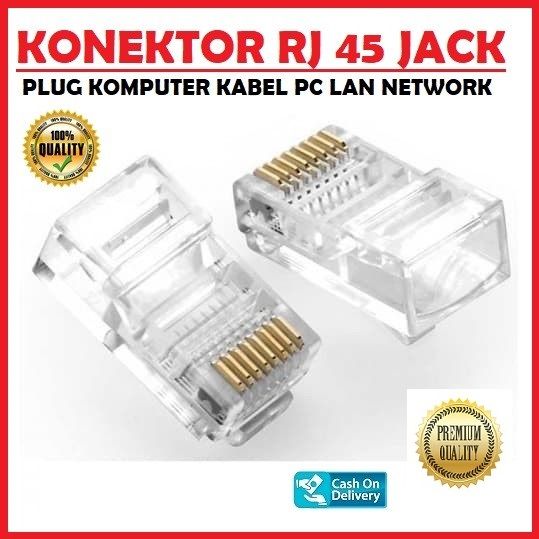 KONEKTOR RJ45 JACK RJ 45 KEPALA KABEL LAN KOMPUTER NETWORK | Lazada ...