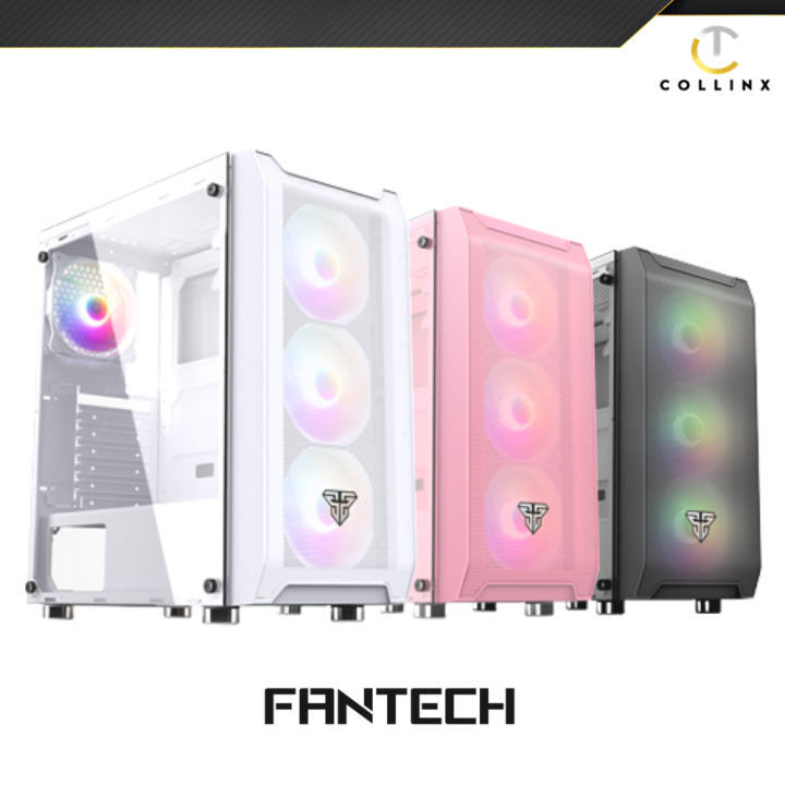 Fantech Aero CG80 Mesh Gaming Case | Free 4 RGB Fans | White Black Pink ...