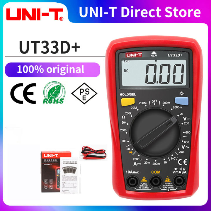 UNI-T UT33A+ UT33B+ UT33C+ UT33D+ Palm Size Digital Multimeter | Lazada.co.th