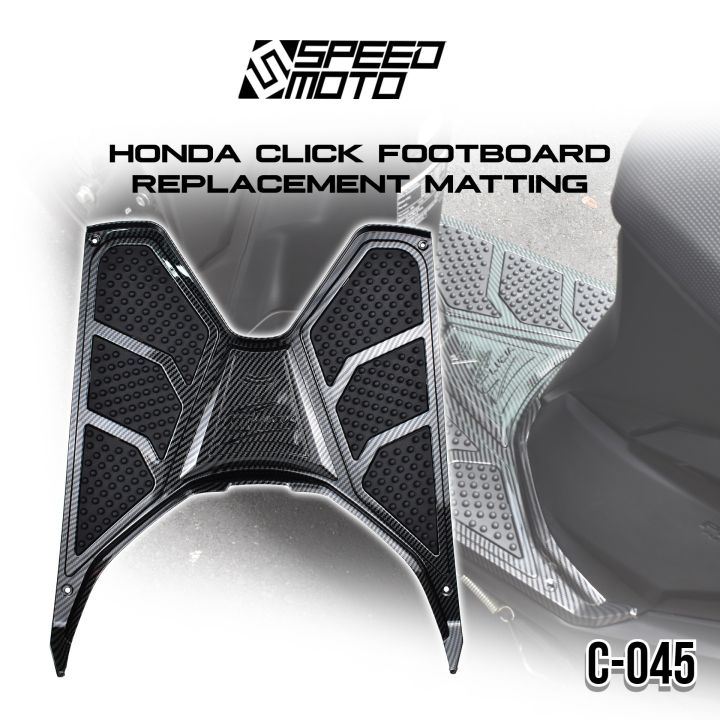 HONDA CLICK V2 125i/150i C-045 FOOTBOARD MATTING CARBON ABS PLASTIC FOR ...