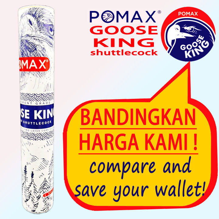 Pomax Goose King Badminton Shuttlecocks (Goose Feather Shuttlecock ...