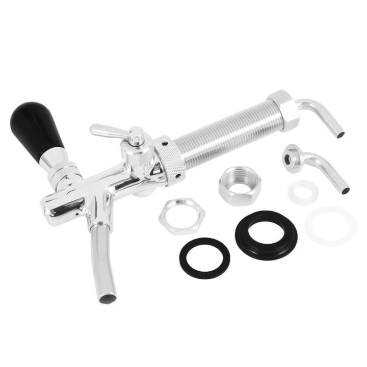 Adjustable Flow Control Chrome Draft Beer Faucet Tap G5/8 Shank Long ...