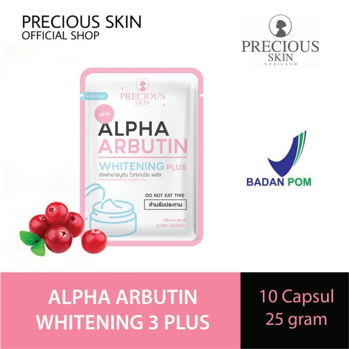 Precious Skin Thailand Alpha Arbutin Whitening 3 Plus / Powder Pemutih Badan / Bubuk Lotion ...