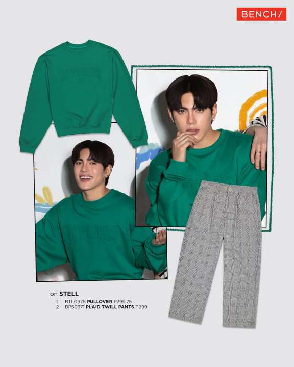 BENCH- BTL0976 Bench x SB19 Men's Long Sleeve Oversized Tee | Lazada PH