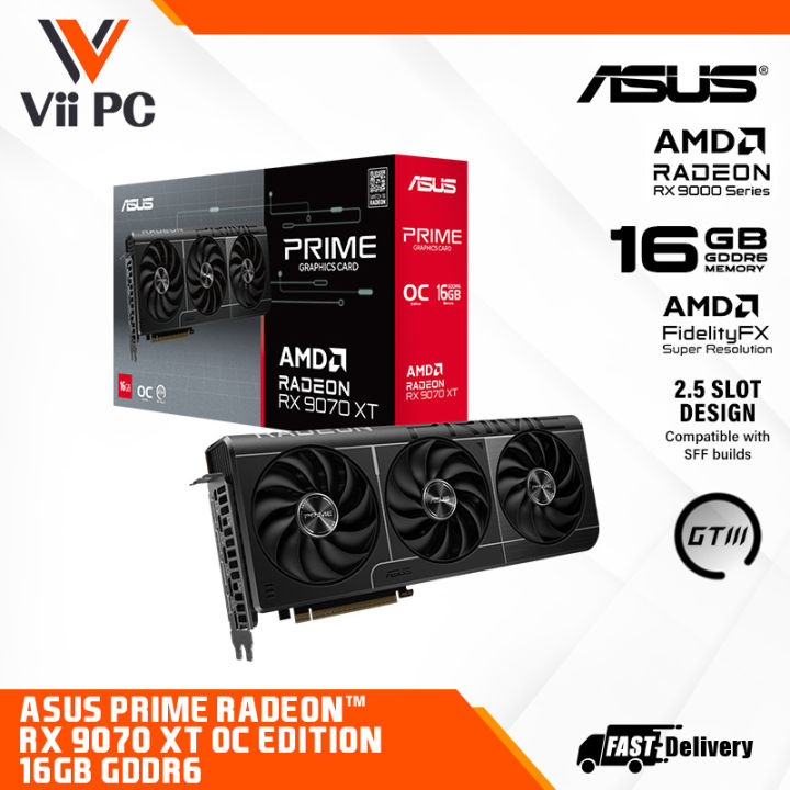 Prime Radeon ™ RX 9070 XT / 9070XT / OC Edition 16GB GDDR6 PCIE5.0 2.5 ...