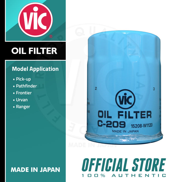 VIC Oil Filter C-209 for Nissan Pick-up, Pathfinder, Frontier, Urvan ...