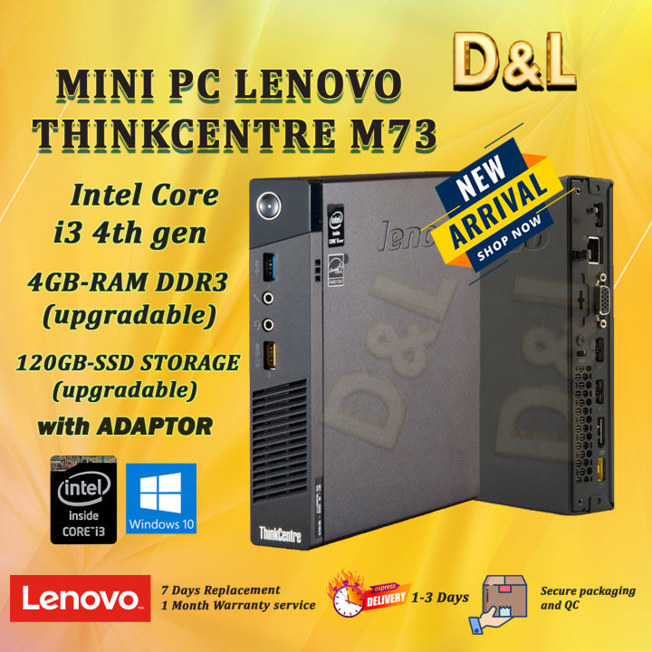 MINI PC l LENOVO THINKCENTRE M73 i3 4TH GEN l SYSTEM UNIT l HP/DELL i5 ...