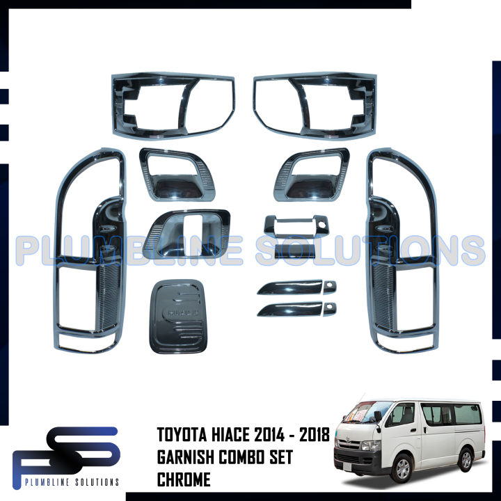 Toyota Hiace Hi Ace GL Grandia 2014 2015 2016 2017 2018 Black / Chrome ...