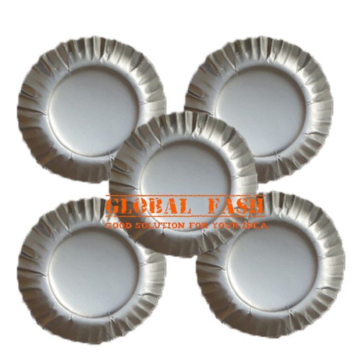 piring kue silver / piring kue kertas / paper plate silver / piring ...