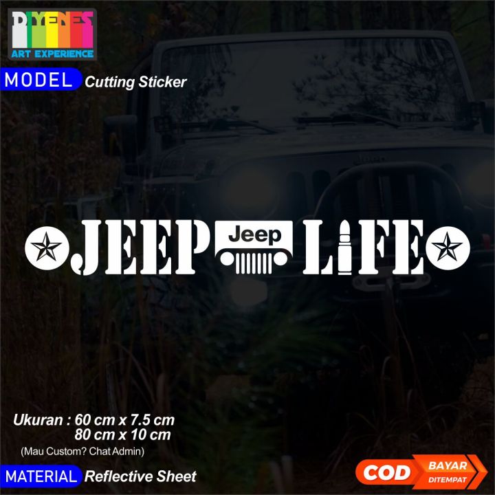 Sticker Jeep Life | Jeep Life | Sticker Jeep | Lazada Indonesia