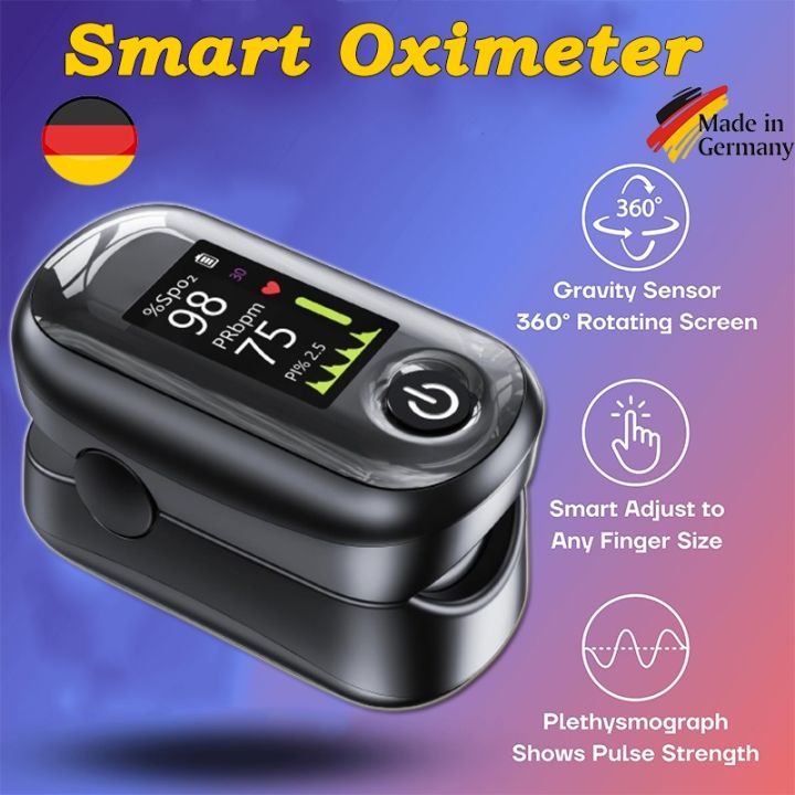 Blood Oxygen Monitor Fast Rapid Reading Finger Pulse Oximeter Monitor ...
