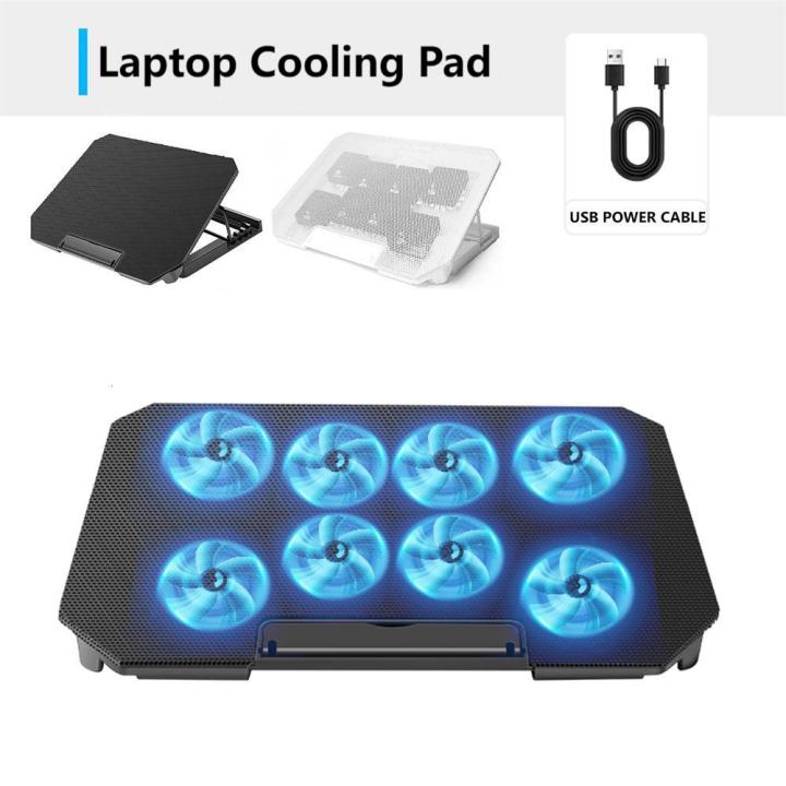 KKKfffBBDD 16inch Gaming Cooler with 8 Quiet Fans Notebook Stand Dual ...