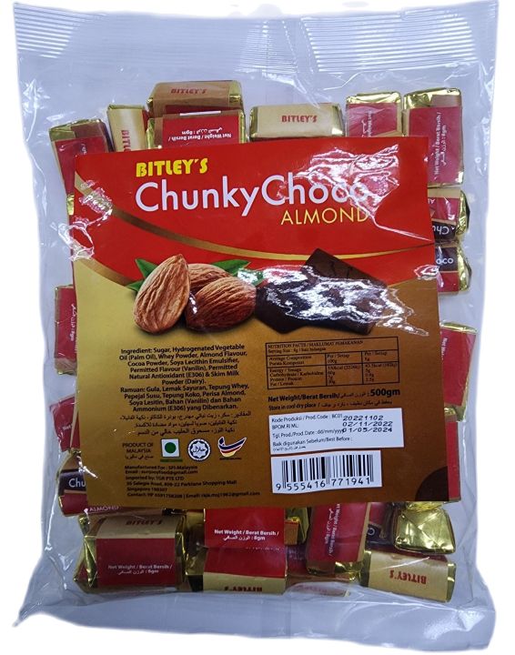 Bitley's Chunky Flavoured Chocolate Almond, Assorted, Milk, Hazelnut ...