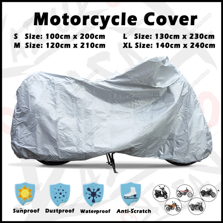 Motorcycle Motorbike Dustproof Waterproof PEVA UV Protective Cover ...