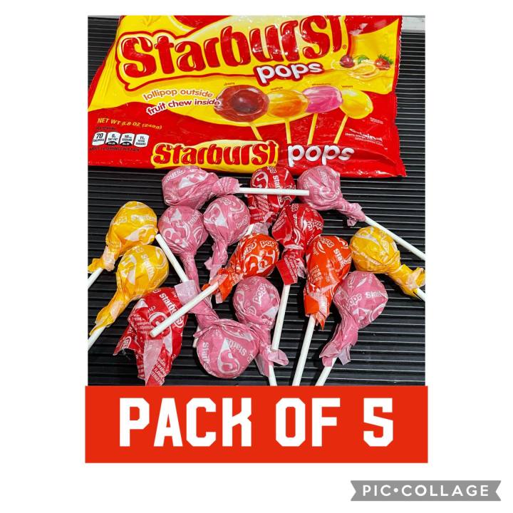 Starburst Pops Lollipops Candy Pack of 5 | Lazada PH