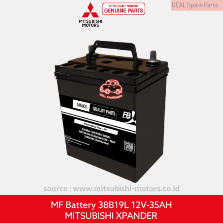 Baterai Aki Mobil Original Mitsubishi Xpander MF Battery 38B19L 12V ...