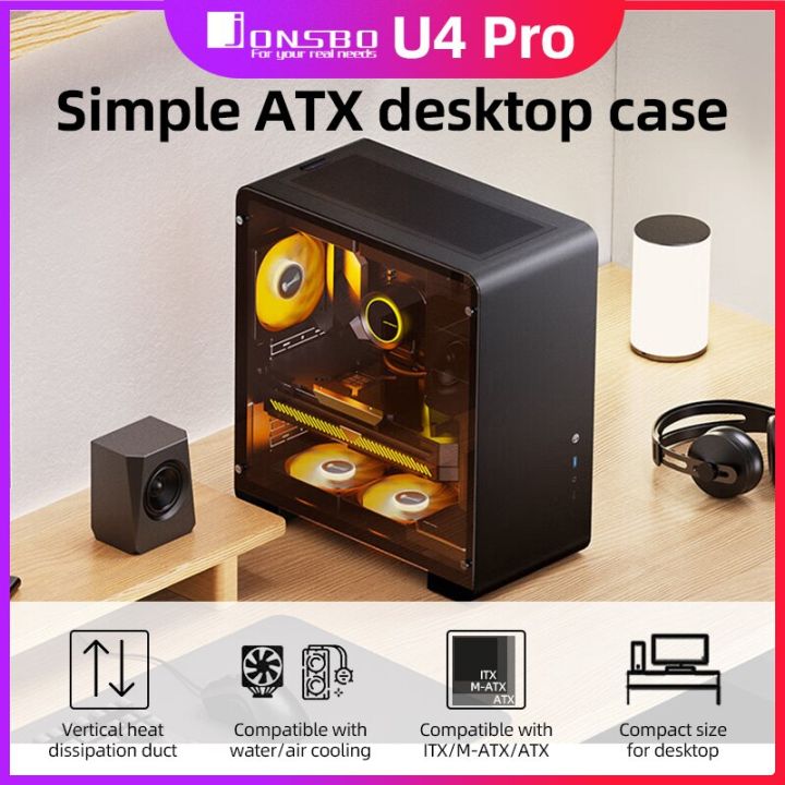 JONSBO U4 Pro MESH ATX Case Side Transparent Tempered Glass Support ATX ...
