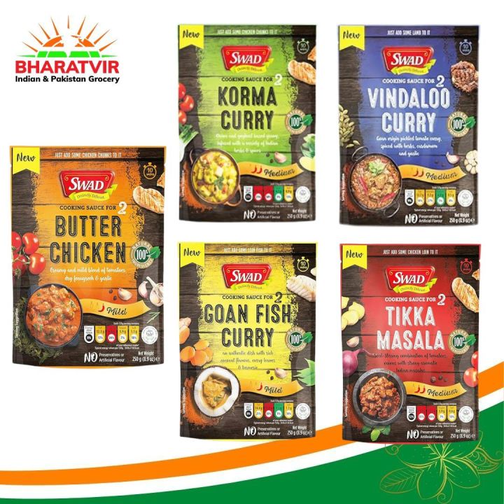 Swad Ready To Eat Sauces Butter Chicken Sauce 250g, Goan Fish Sauce ...