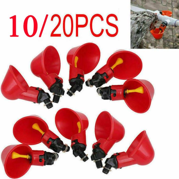 Candid67id4 10/20 pcs fowl bát chim cút tự động gia cầm uống nước ly ...