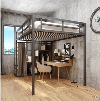 Custom-made wrought iron single apartment small apartment loft-style ...