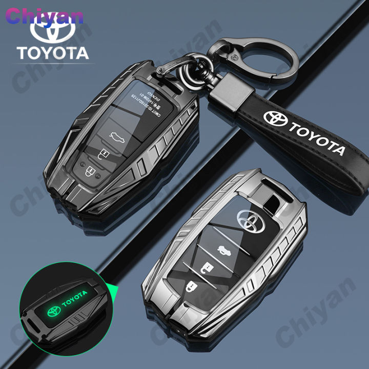 Luminous Silicone Zinc Alloy Smart Car Key Fob Case Cover Leather ...