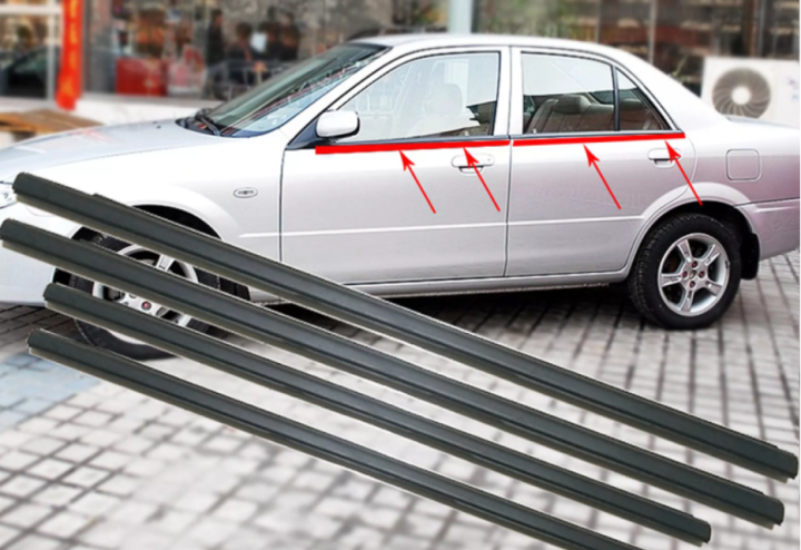 a set（4pcs） Car Window Moulding Trim Weatherstrips Seal For Mazda 323 ...