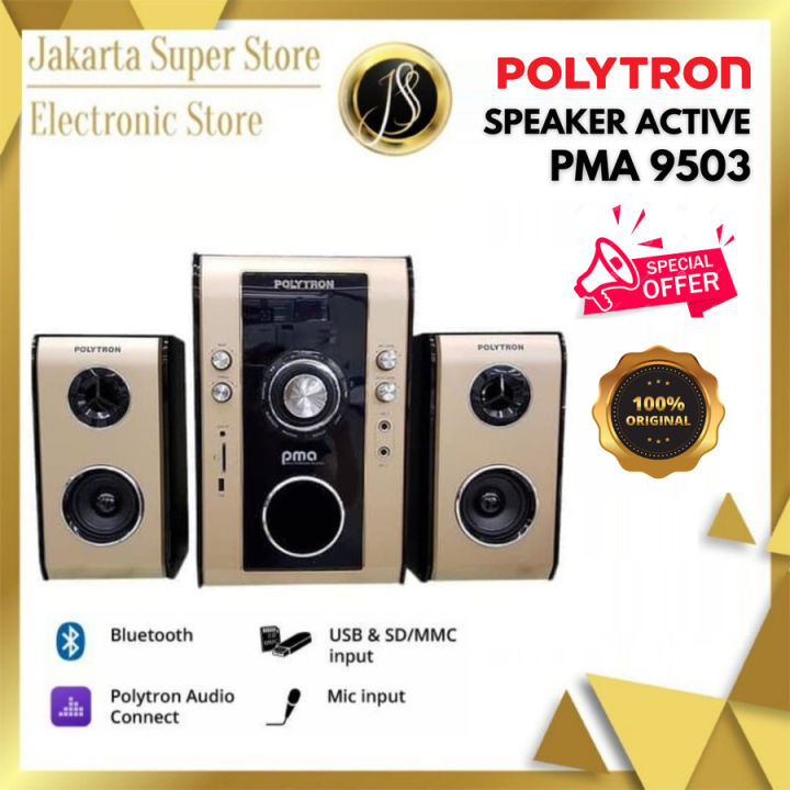 SPEAKER POLYTRON PMA 9503 SPEAKER MULTIMEDIA KARAOKE BLUETOOTH | Lazada Indonesia