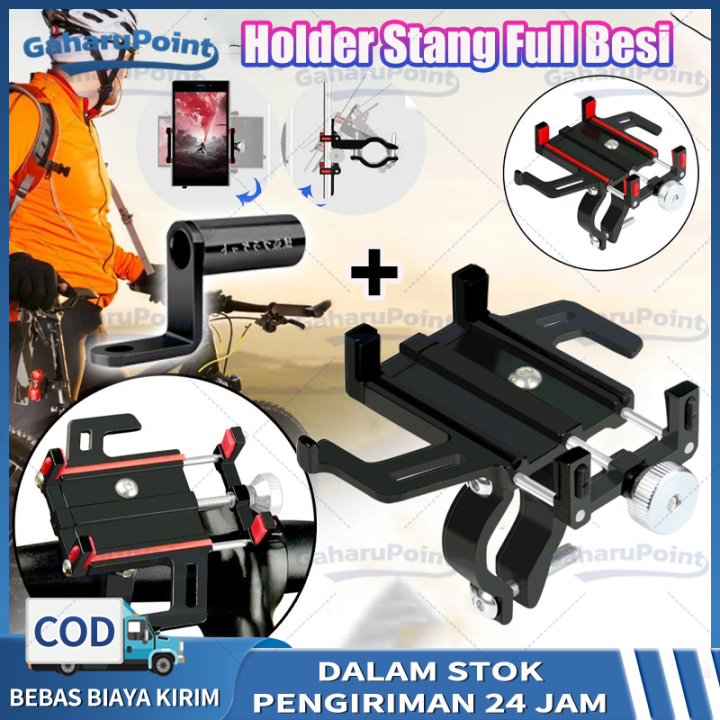 Holder hp Stang Sepeda Motor Universal Full Besi/Holder Stang Sepeda Motor Universal Full Besi ...