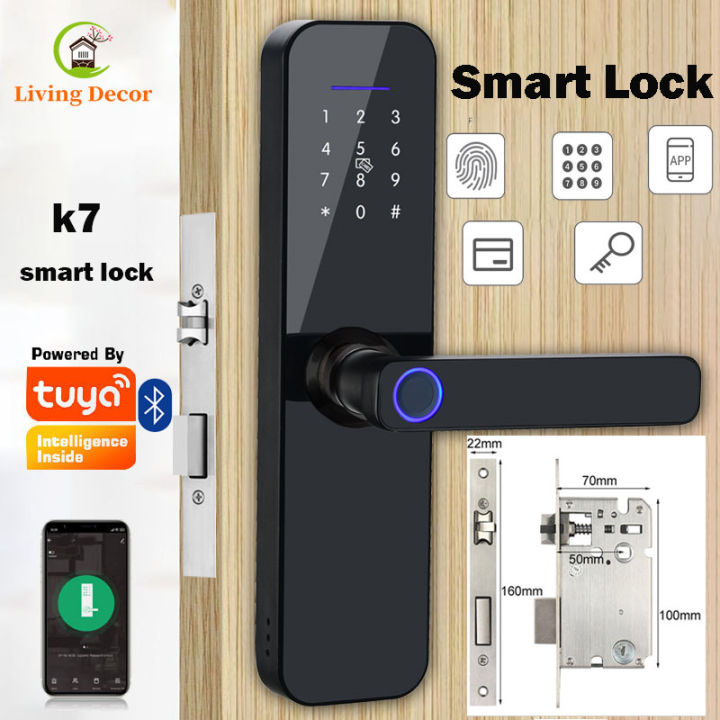 【1 Year Warranty, COD】TUYA APP smart lock fingerprint lock password ...