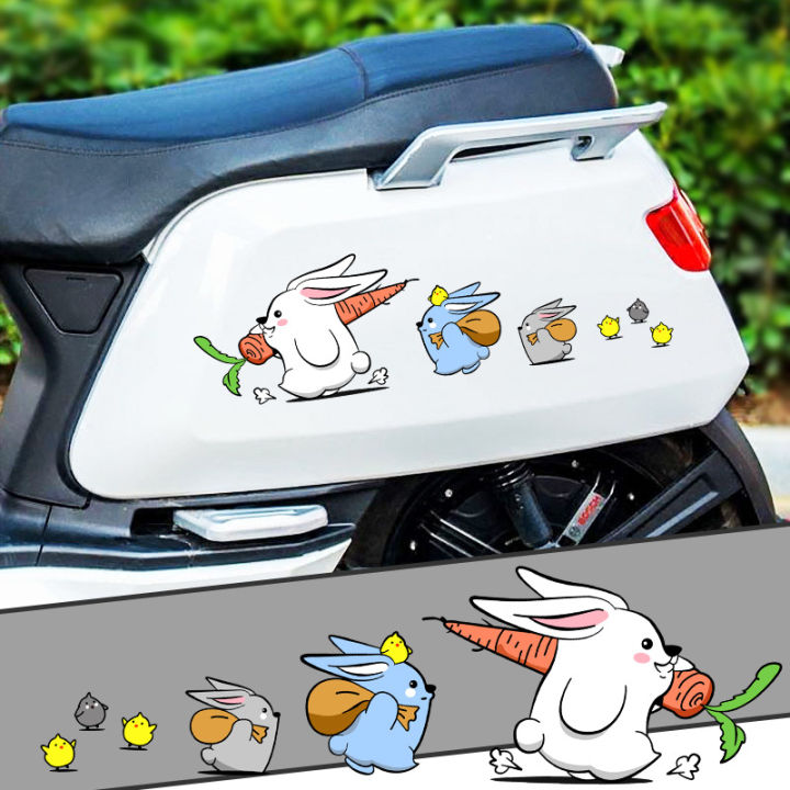 Cartoon Cute Rabbit Car Stickers Body Scratches Cover Stickers ...